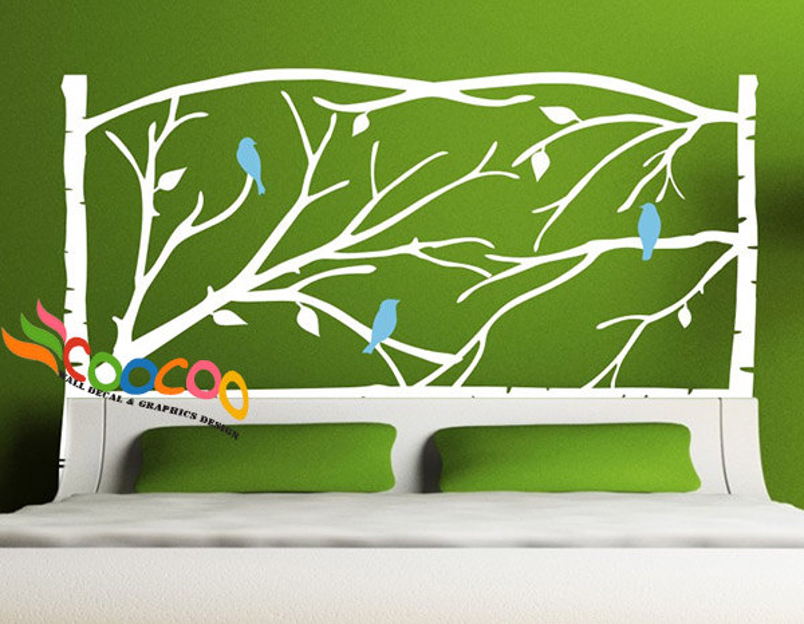 Wall Decal Sticker Removable Branches Headboard DC054 Full - Etsy