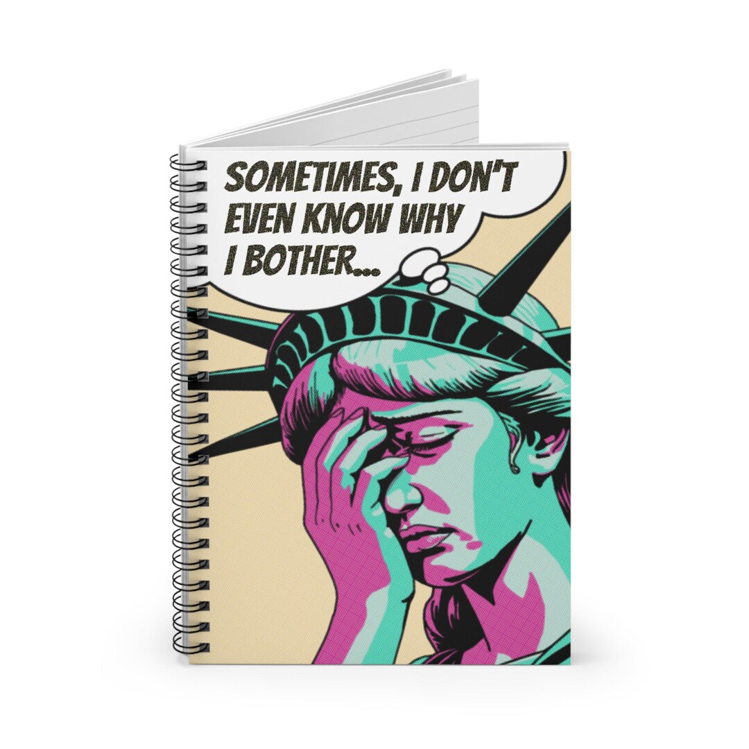 Funny Statue of Liberty Notebook | Pop Art Political Satire | Soft ...