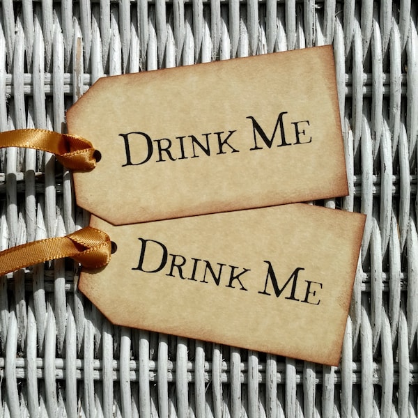 Drink Me Tags - Etsy