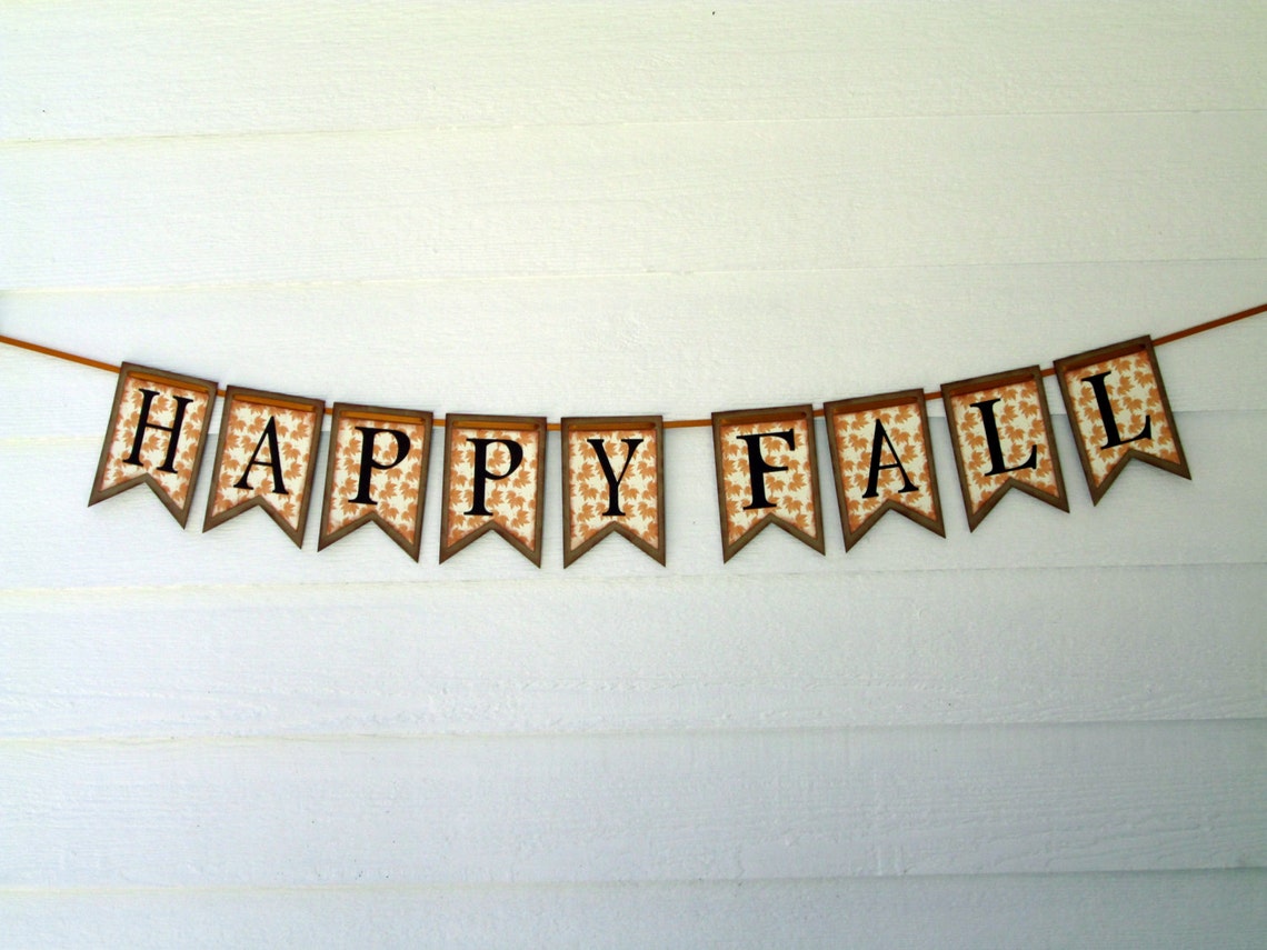 Happy Fall Banner Fall Celebration Banner Thanksgiving | Etsy