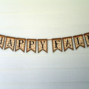 Happy Fall Banner, Fall Celebration Banner, Thanksgiving Decor ...