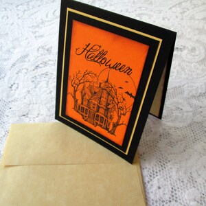 Haunted House Card, Halloween Greeting Card, Haunted House Greeting ...