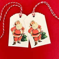Retro Christmas Gift Tags - Etsy