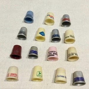 Antique & Vintage Sewing Thimble LOT Collection of 15 Plastic and ...