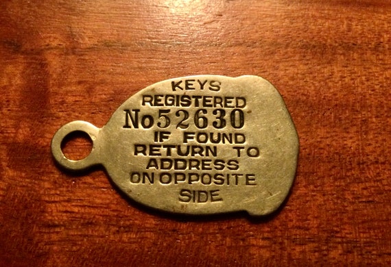 Antique Vintage Silver Plate Key Fob Tag ~ The Commer… - Gem