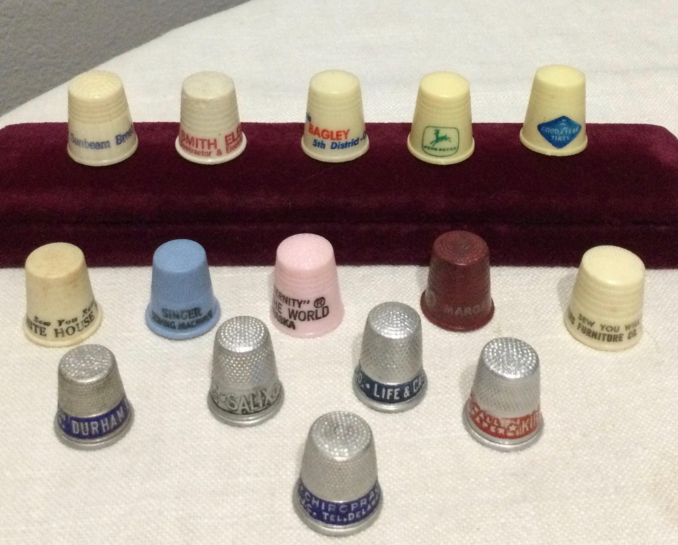 Antique & Vintage Sewing Thimble LOT Collection of 15 Plastic and ...