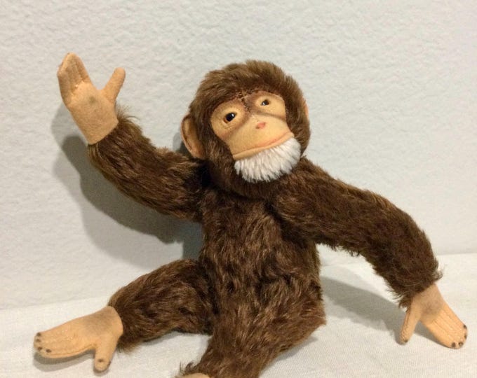 Adorable Vintage Steiff Jocko Monkey Chimp ~ German Mohair Stuffed Animal 10” - Etsy