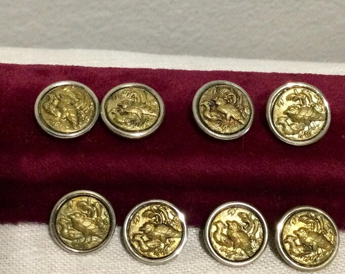 Set of 8 Antique Victorian 1880’s-90's Brass Pheasant Game Birds ...