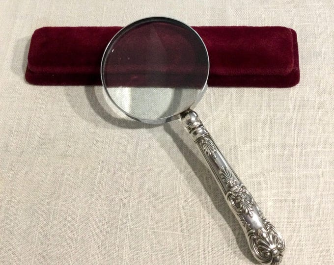 Antique Victorian English Sterling Silver Handled Magnifying Glass - Etsy
