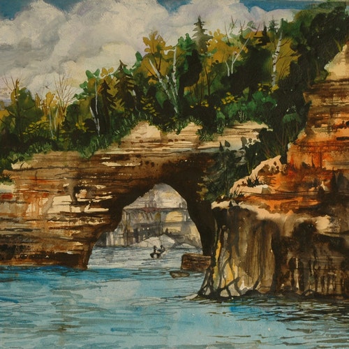 Pictured Rocks Theatre Munising Mi. Lake Superior - Etsy