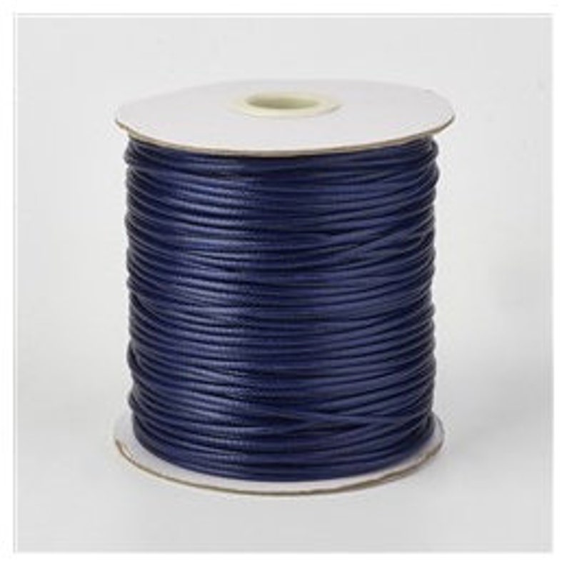 1mm Waxed Polyester Cord 200YD Spool Navy Blue - Etsy