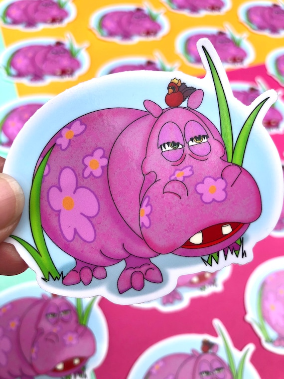 Its a Small World Hippo Sticker | Etsy