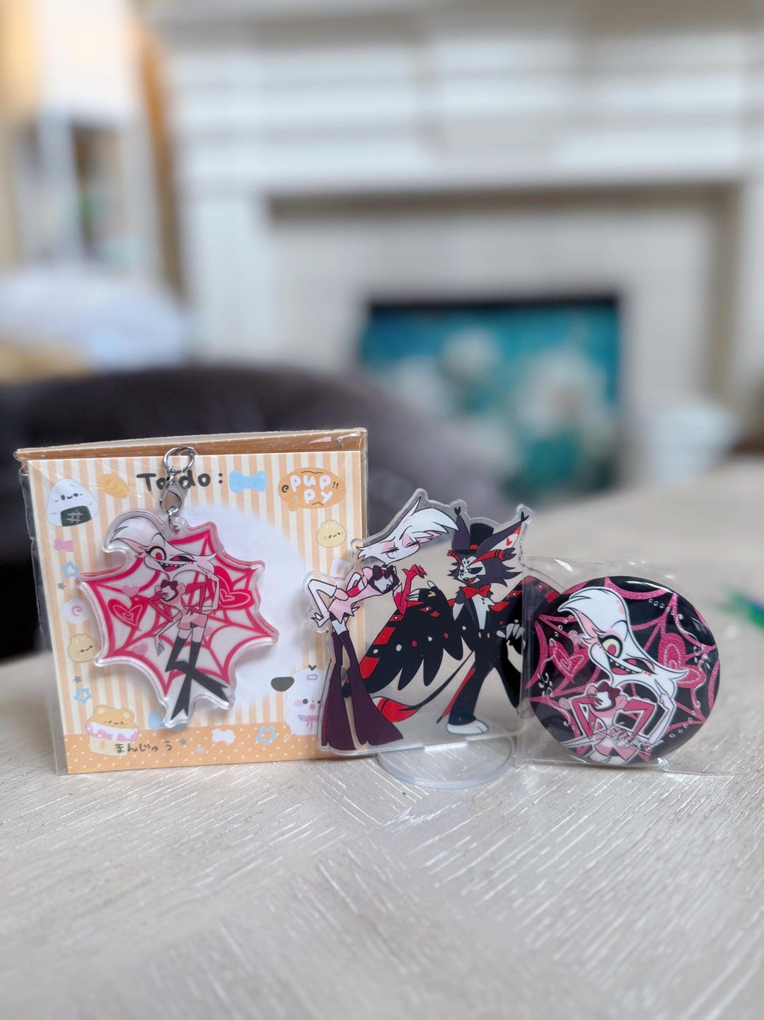 Hazbin Hotel Angel Dust and Husk Acrylic Standee Set - Take My Hand - Etsy