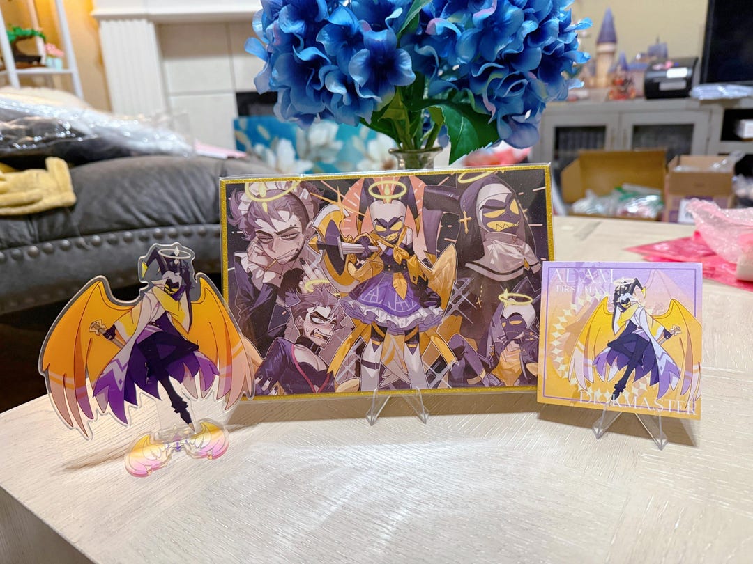 Hazbin Hotel Adam Acrylic Standee Set - the Many Faces of Adam - Etsy