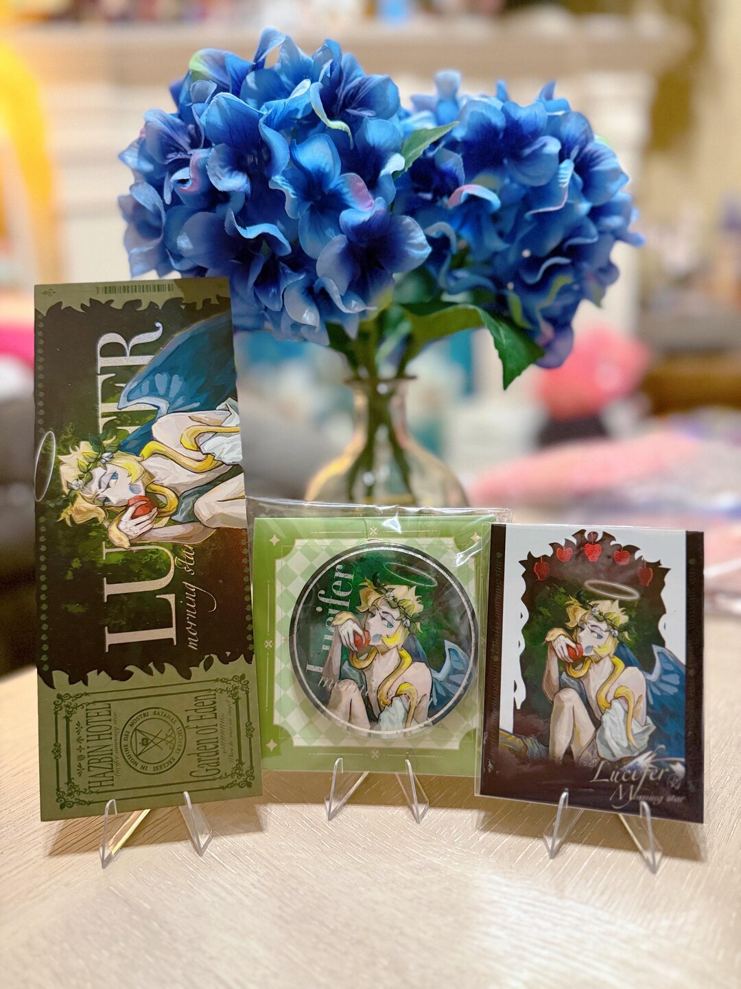 Hazbin Hotel Lucifer Morningstar Badge Set - Emerald Green - Etsy