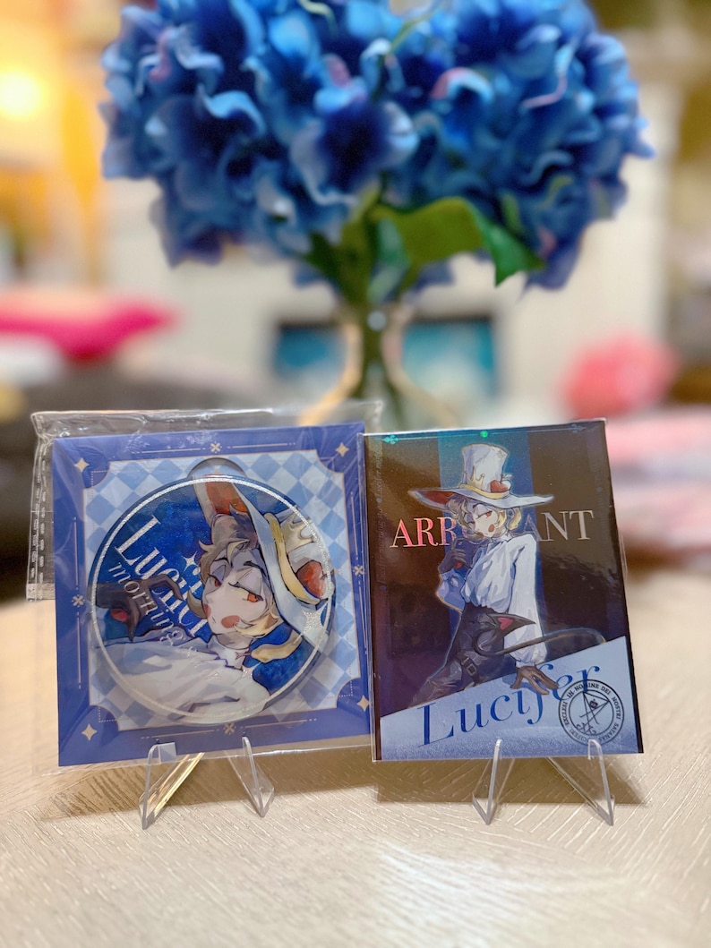 Hazbin Hotel Lucifer Morningstar Badge Set - Sapphire Blue - Etsy UK