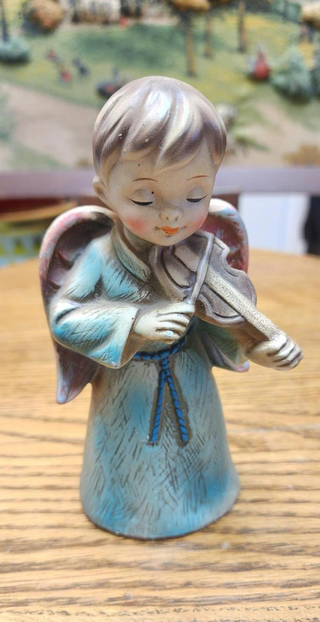 Vtg Boy Angel Figurine Playing a Violin - Etsy