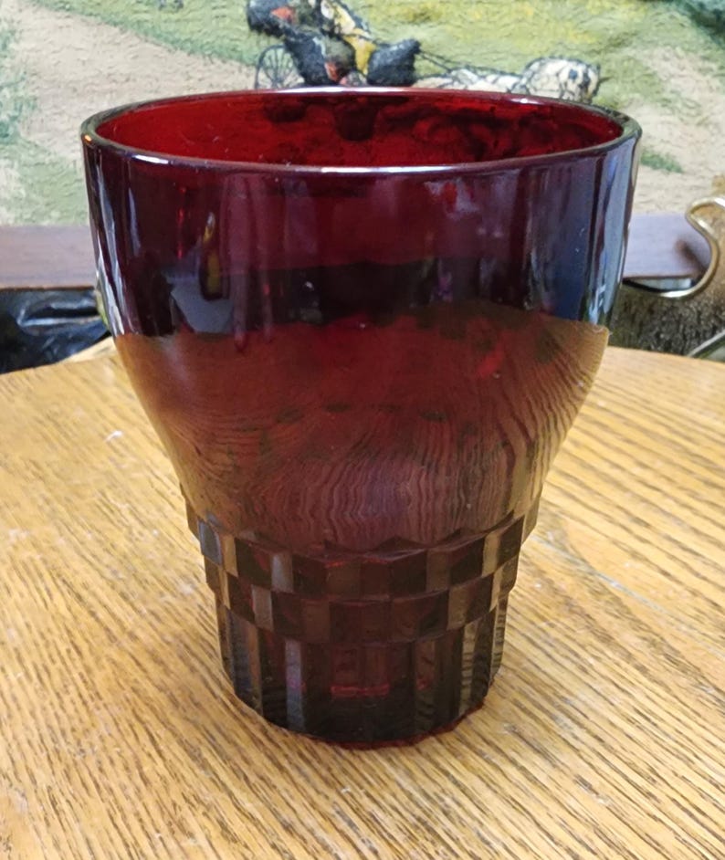 Vintage Anchor Hocking Royal Ruby Windsor Tumbler – Red Depression ...