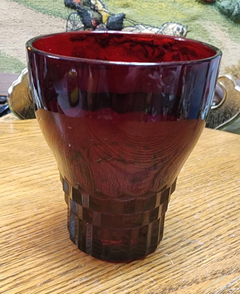 Vintage Anchor Hocking Royal Ruby Windsor Tumbler – Red Depression ...