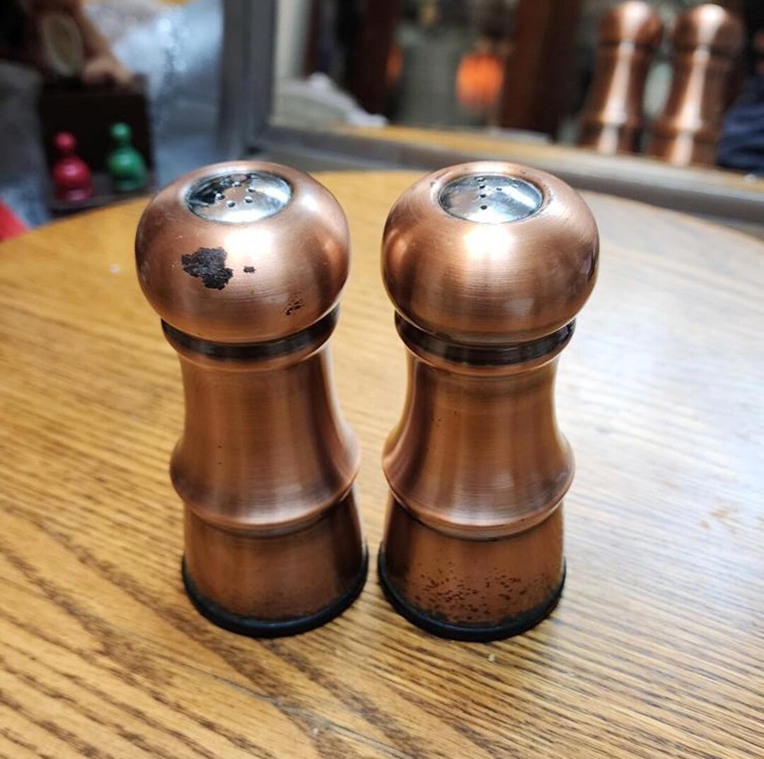 Vintage Copper Salt and Pepper Mills - Etsy