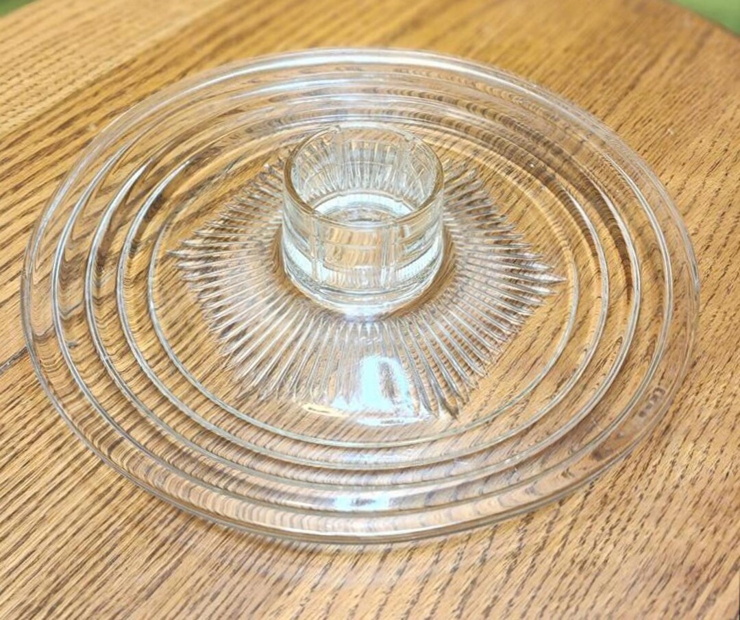 Vtg 1937 Louis A. Leppke "safe Serv" Clear Depression Glass Luncheon or ...