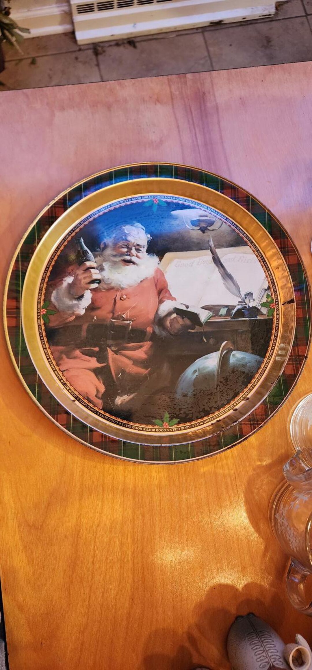 Vintage 1994 Coca Cola Santa Good Boys & Girls Serving Tray - Etsy