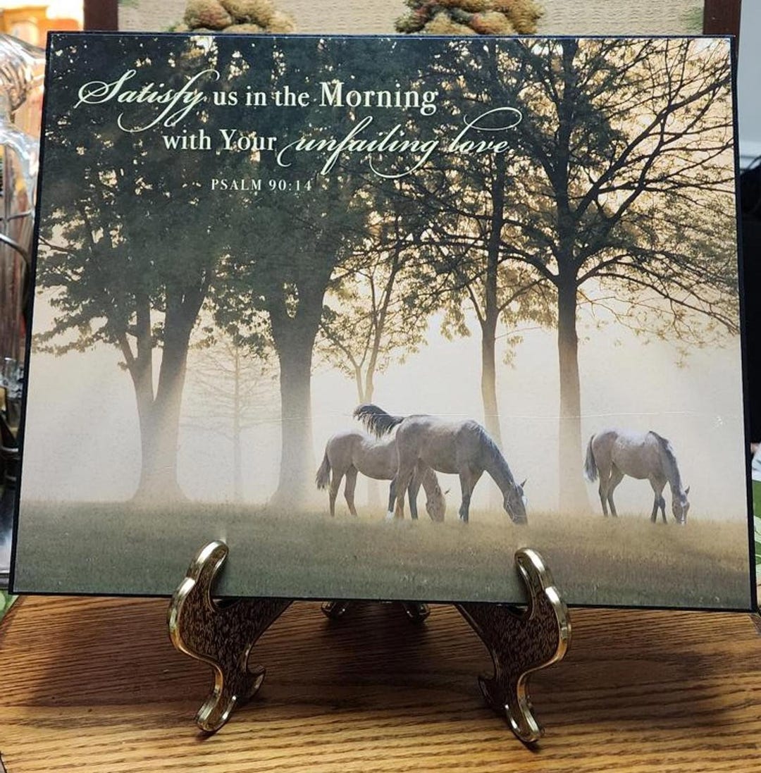 Vtg Psalm 90:14 Horses in the Morning Art (read Description) - Etsy