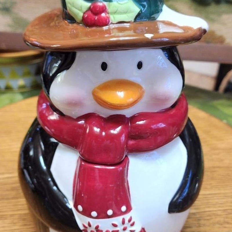 Penguin Cookie Jar - Etsy