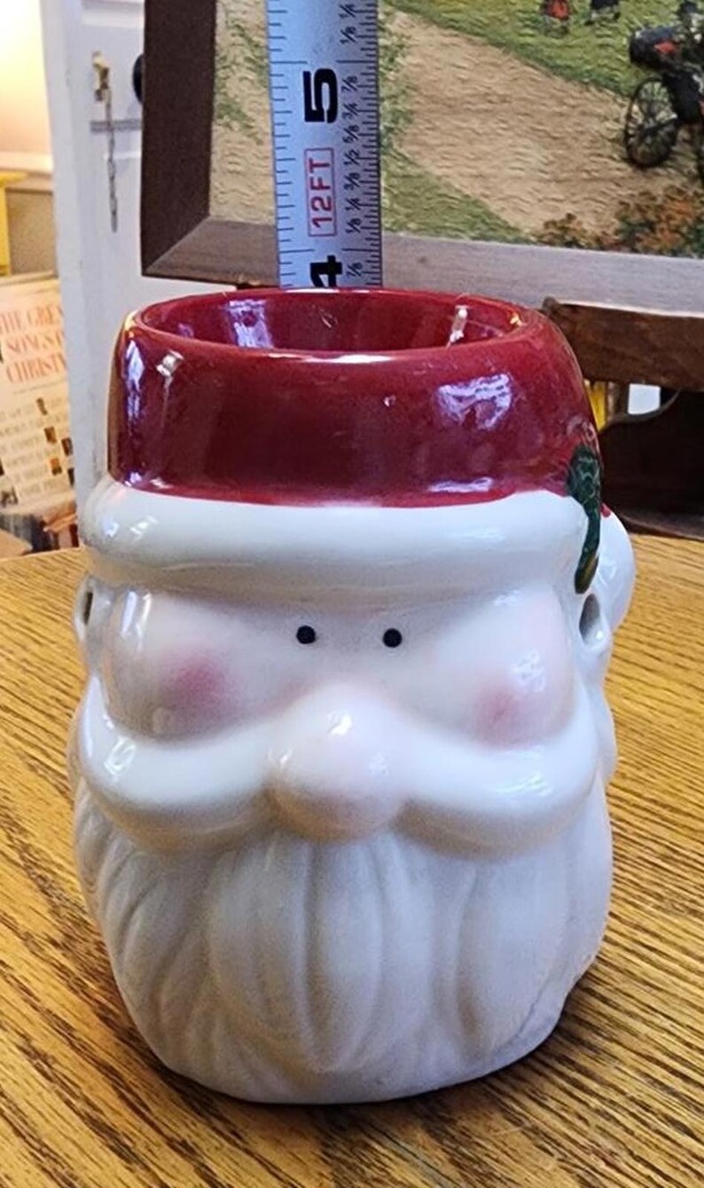 Vtg Ceramic Santa Claus Tealight Holder - Etsy