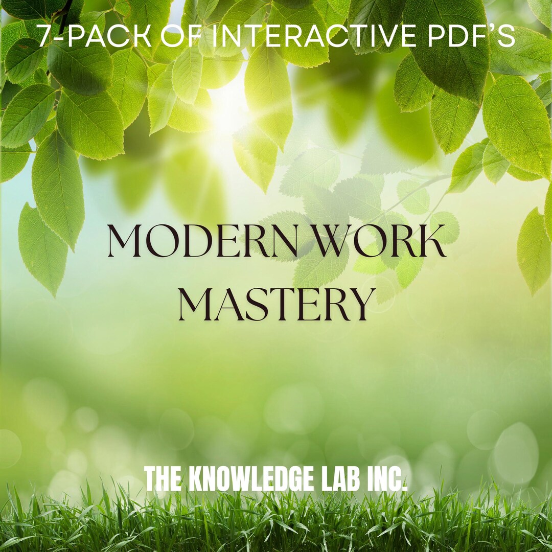 Modern Work Mastery Bundle (7 Fillable Workbooks) – Deep Work, Focus ...