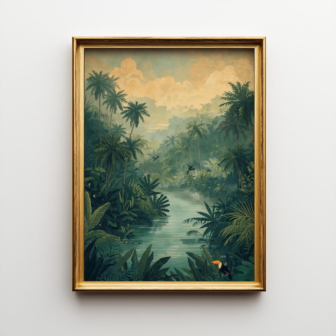 Tropical Rainforest Poster: Jungle Landscape Wall Art - Serene Nature ...
