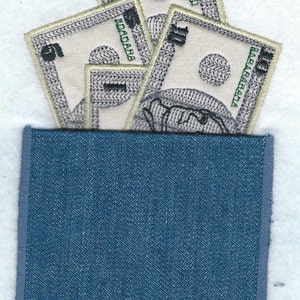 Pocketful of Money Applique Design - Etsy