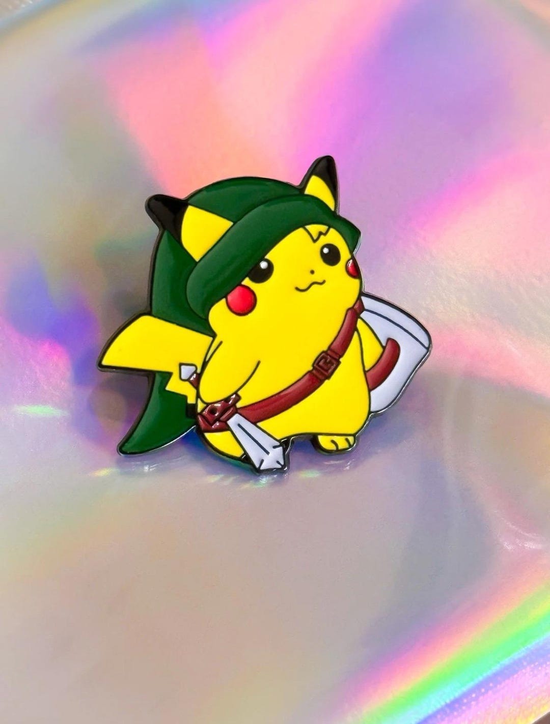 Pokemon Pikachu X Zelda Link Enamel Pin - Etsy