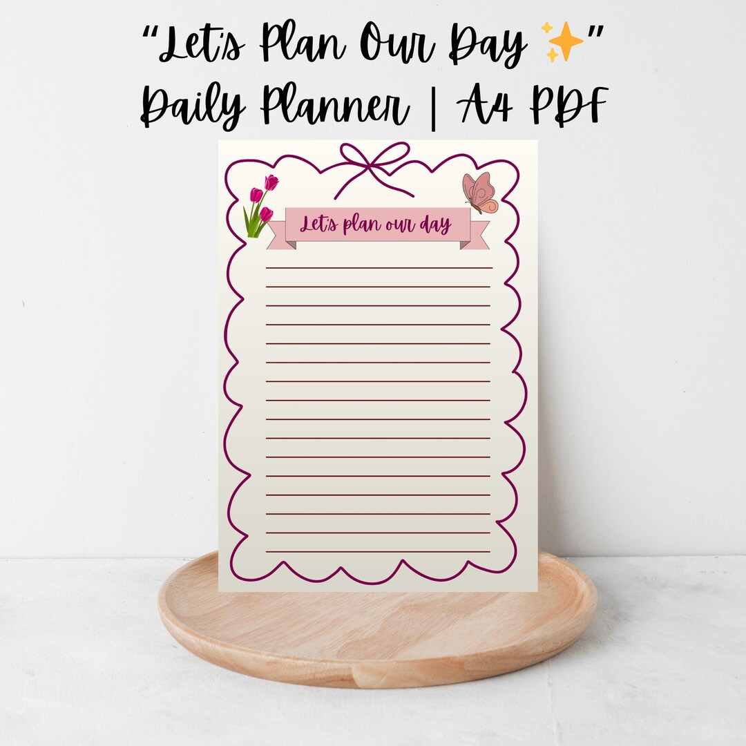 Let’s Plan Our Day Printable | Daily Planner Page | Minimal To-do ...