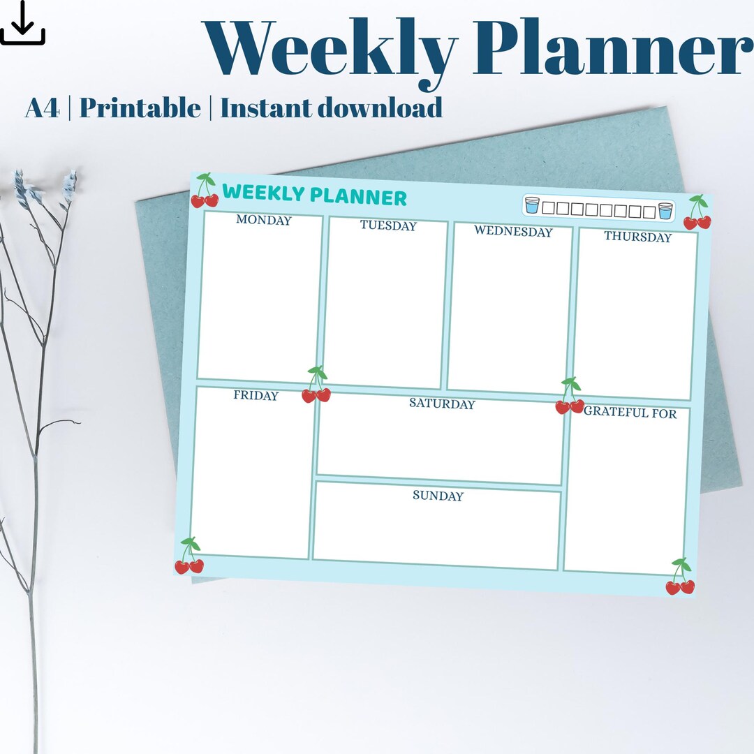 Pastel Weekly Planner | Weekly Schedule Printable | Minimal Layout | A4 ...