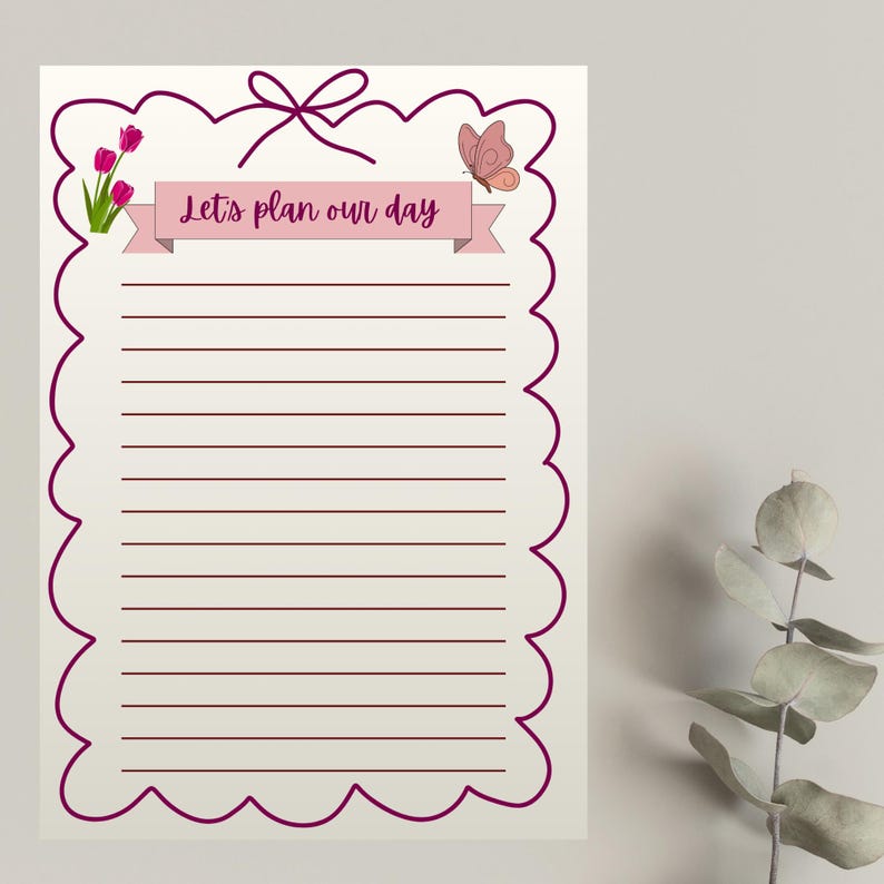Let’s Plan Our Day Printable | Daily Planner Page | Minimal To-do ...