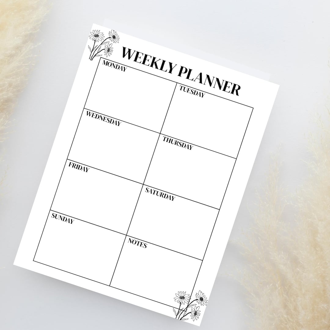 Pastel Weekly Planner Printable | Minimal A4 PDF (instant Download) - Etsy