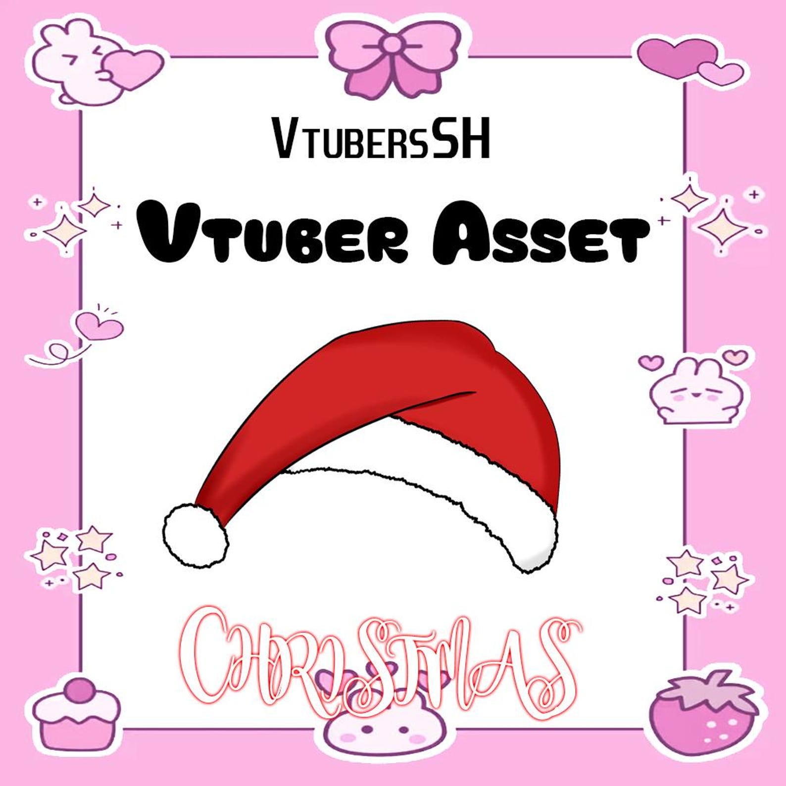 Santa Hat for Vtuber | Christmas Hat With Rigging | Christmas | Vtube ...
