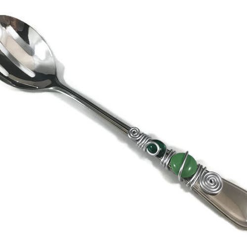Wire Wrapped Beaded Pasta Scoop/spoon Long Handle Kitchen - Etsy