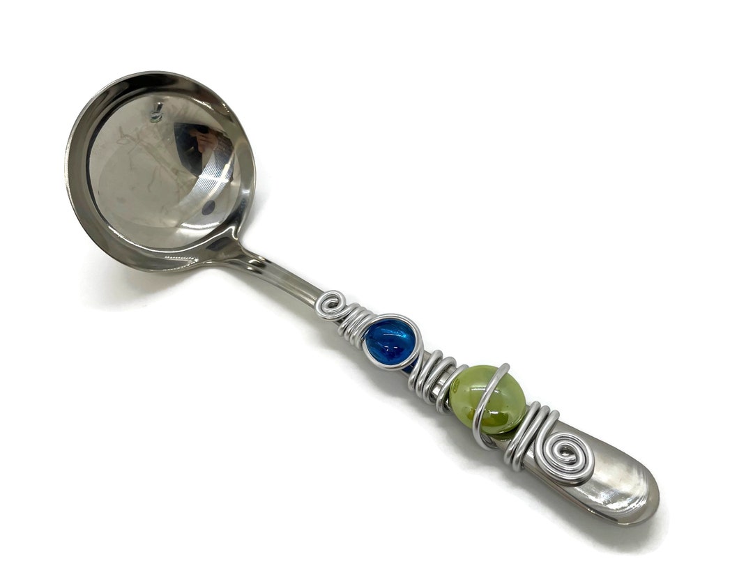 Wire Wrapped Stainless Steel Ladle: Beaded Serving Utensil - Etsy
