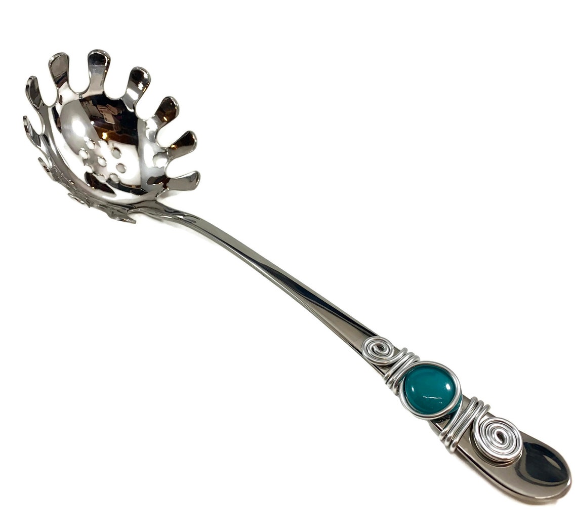 Wire Wrapped Beaded Pasta Scoop/spoon Long Handle Kitchen - Etsy