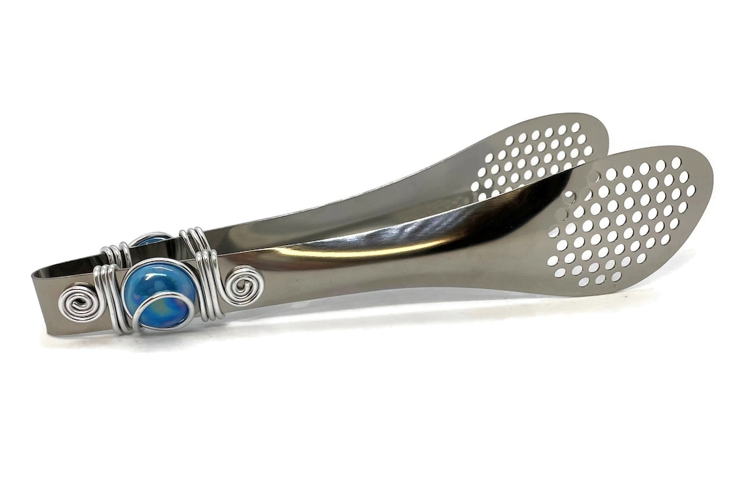 Handmade Beaded Large Serving Tongs: Stainless Steel Salad Utensil - Etsy