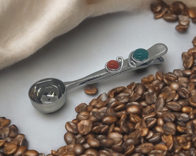 Beaded Coffee Scoop N Clip Pick Your Color - Etsy