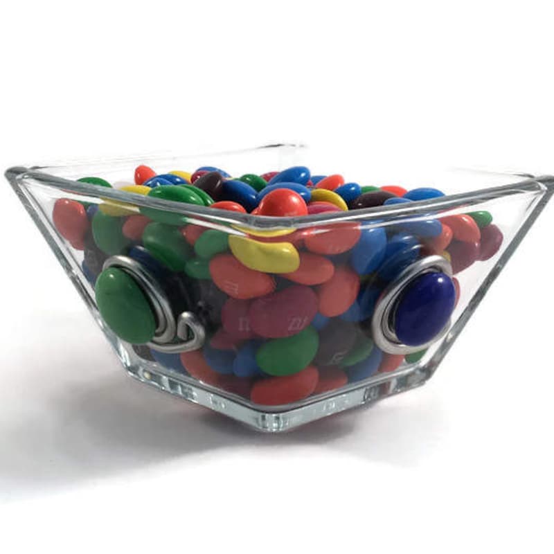 Silver and Glass Nut Bowl - Etsy