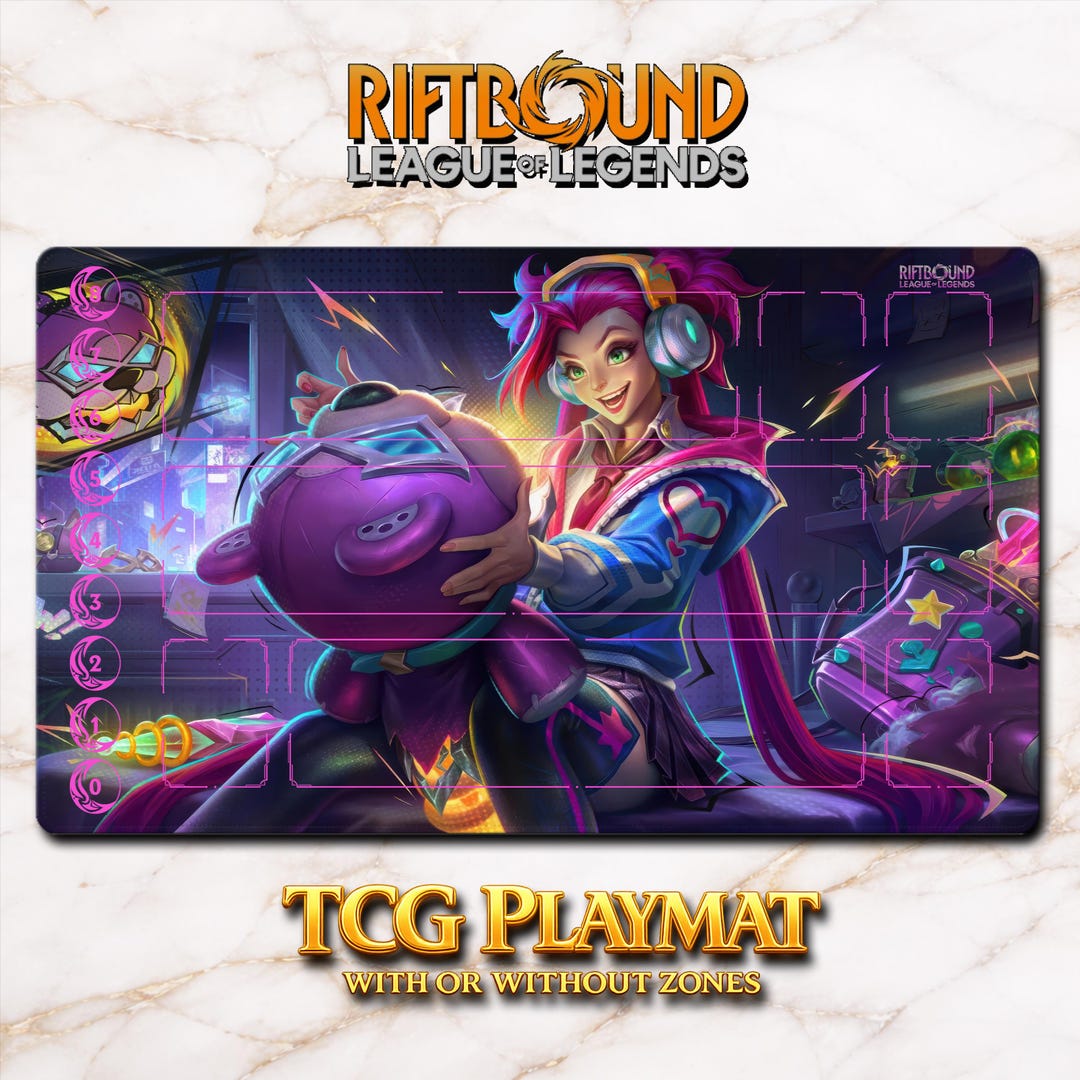 Playmat – Jinx Supervillain – Riftbound LOL TCG Game Mat 24x14 Inches ...