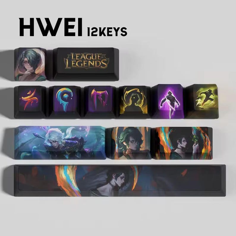 Custom Keycaps League of Legends 12keys / Mechanical Keyboard Keycaps ...