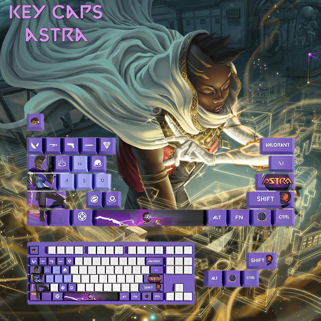 Keycaps Valorant Astra / Variations : 29 Keys / Mechanical Keyboard ...