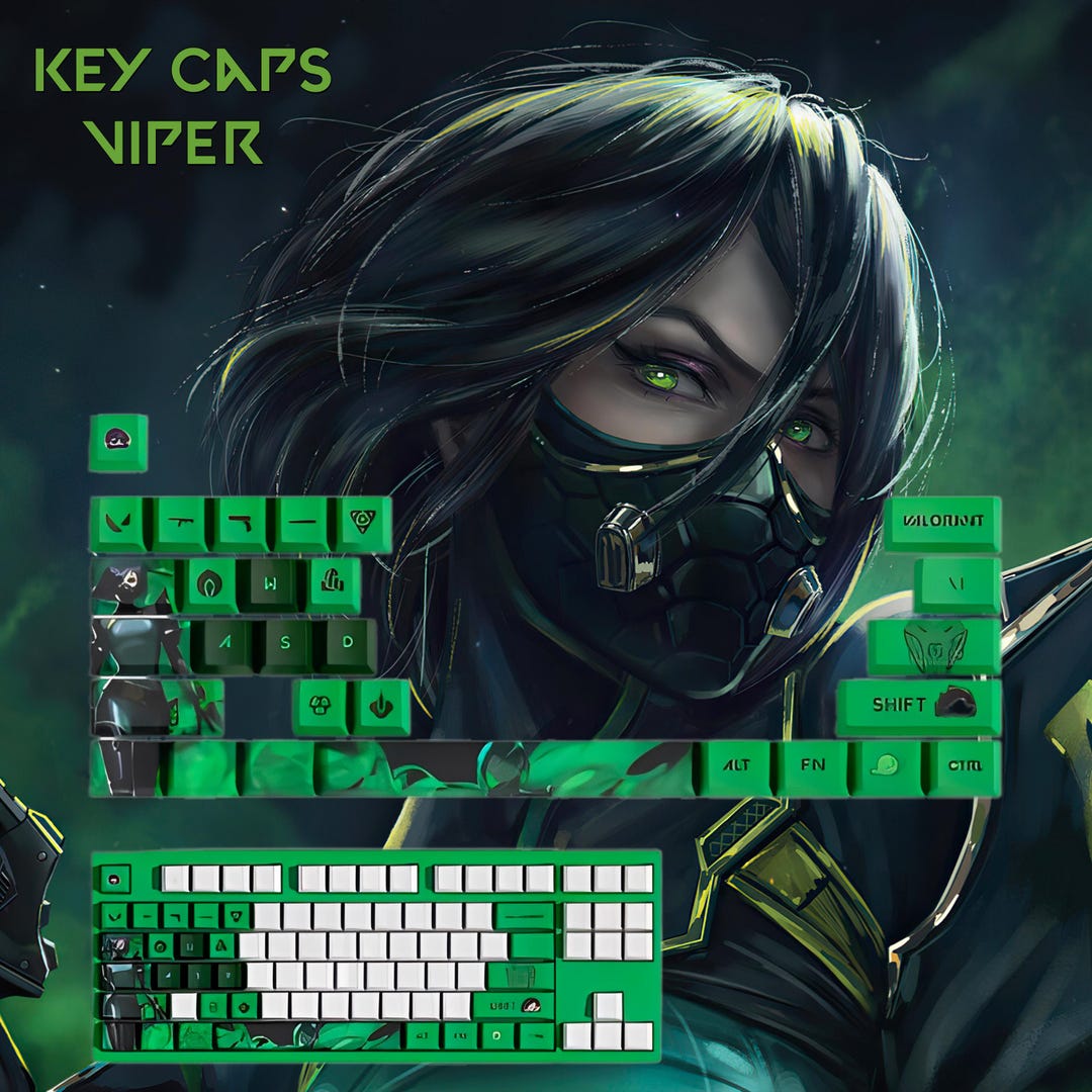 Keycaps Valorant Viper / Variations : 29 Keys / Mechanical Keyboard ...