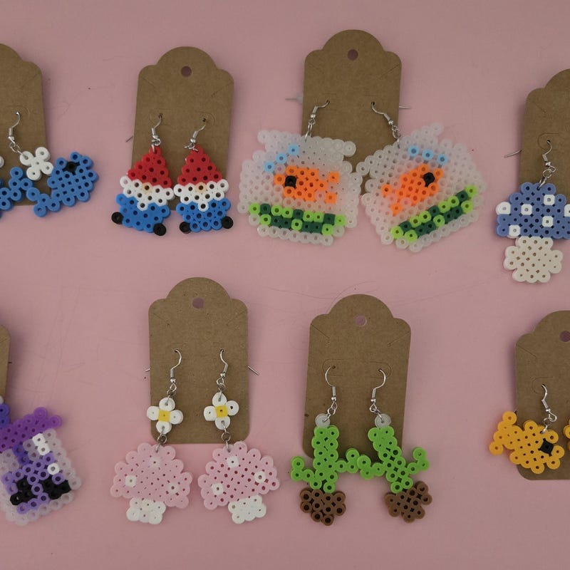 Perler Bead Earrings - Etsy