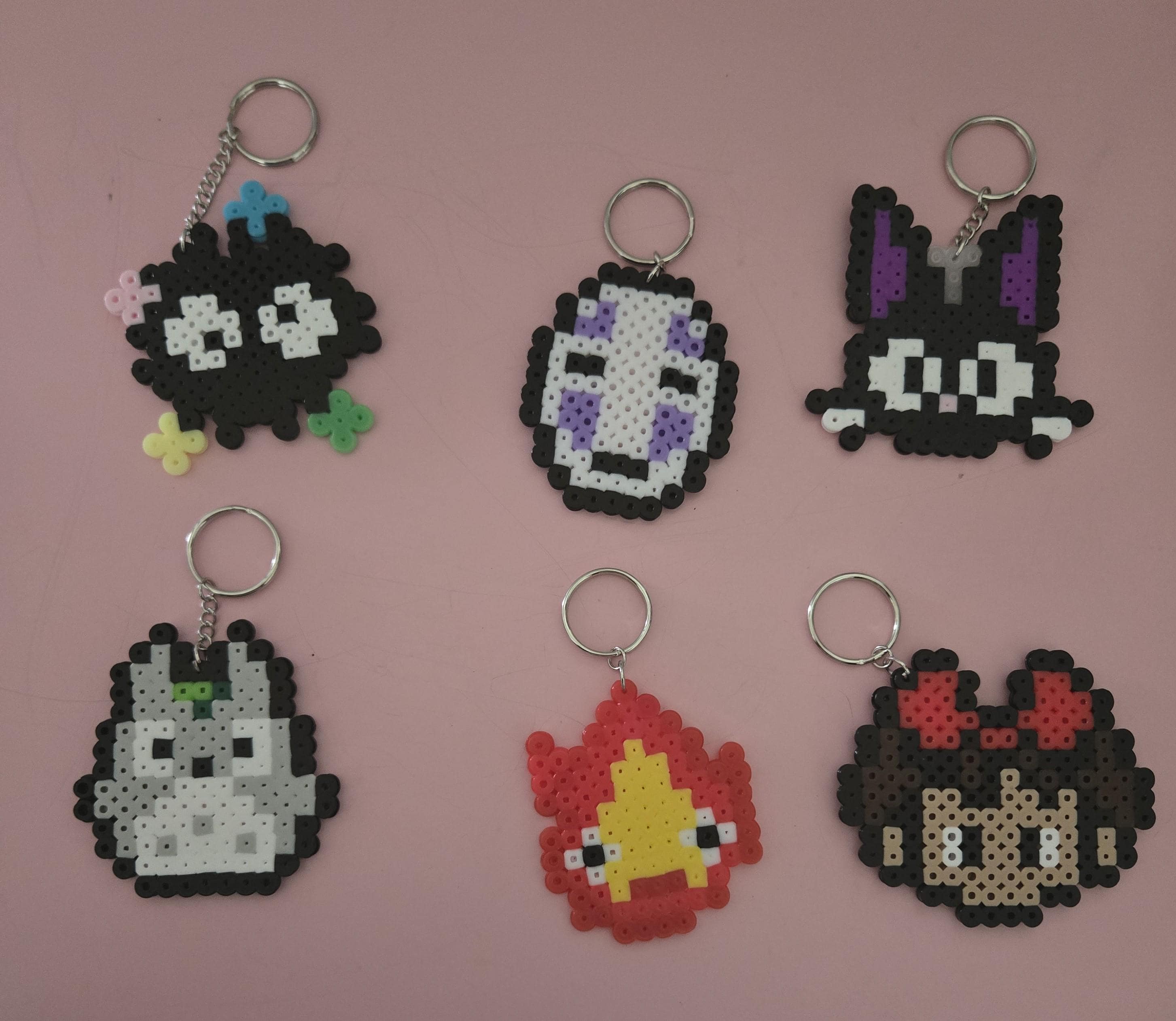 Perler Bead Keychains Animation Style - Etsy